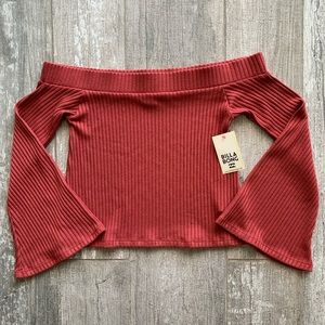 Billabong | Tops | Billabong Ribbed Off The Shoulder Top | Poshmark